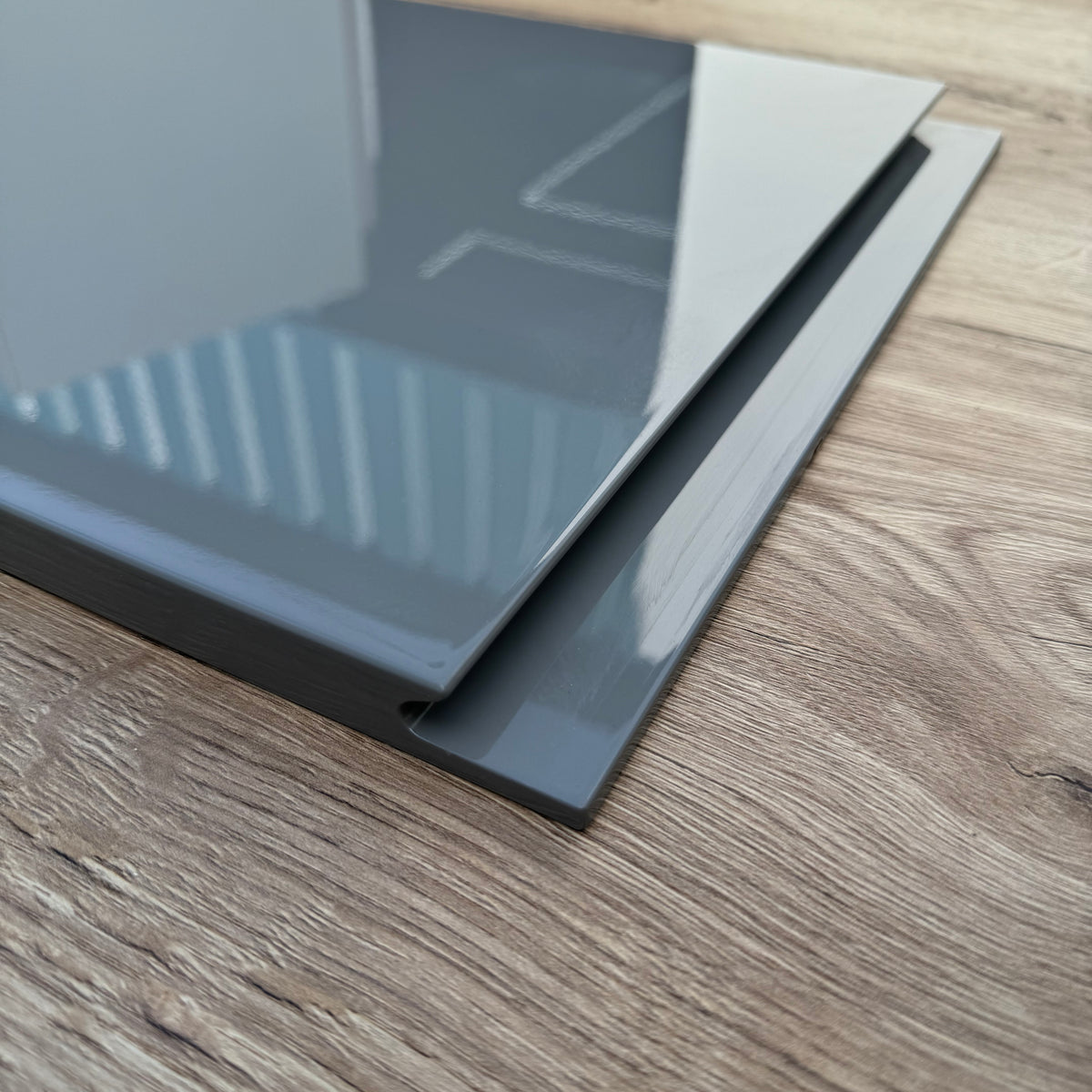 Levana Dust Grey Gloss Drawer Fronts | Modern Glossy Handleless Drawers ...