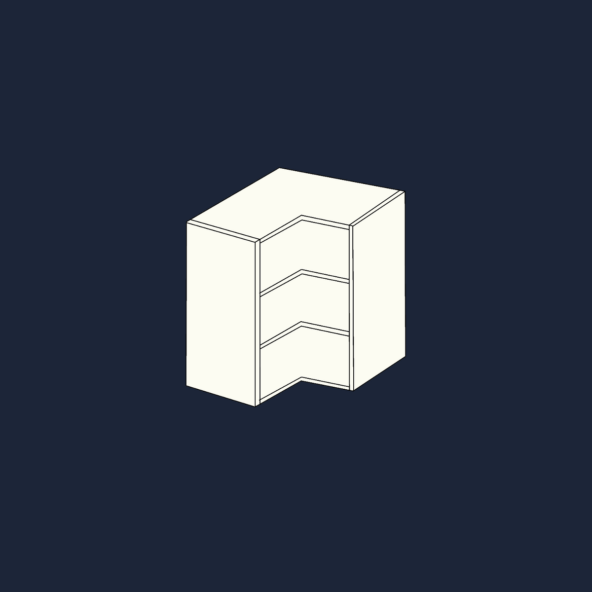 L-Shaped Corner Wall Unit (720mm) | Smart Kitchen Storage Cabinet ...