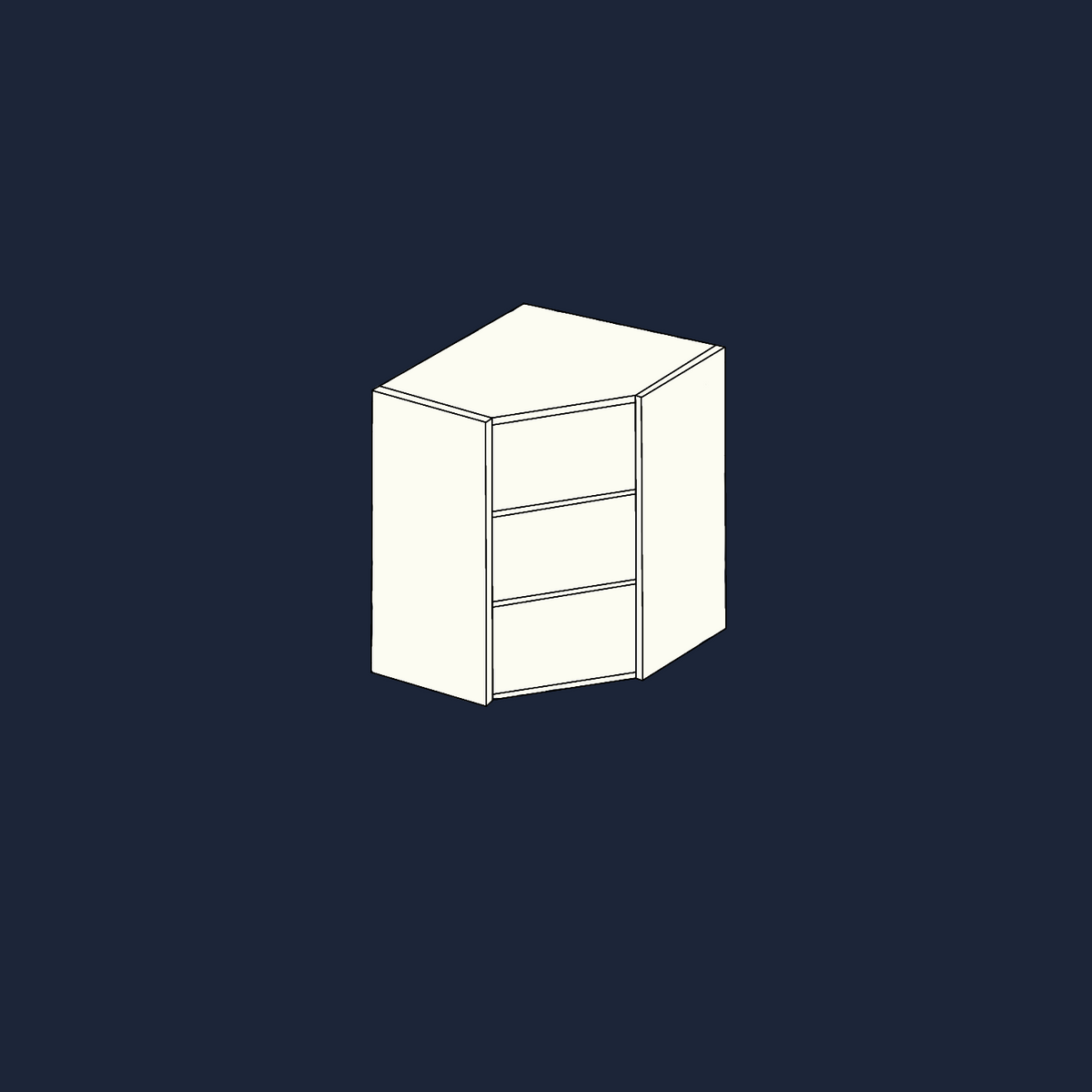 Quickcab Tall Splay Corner Wall Unit 900mm | Space-Saving Corner ...