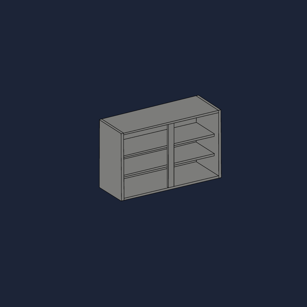 Quickcab Tall Double Wall Unit 900mm | Spacious Storage with 2 Shelves ...