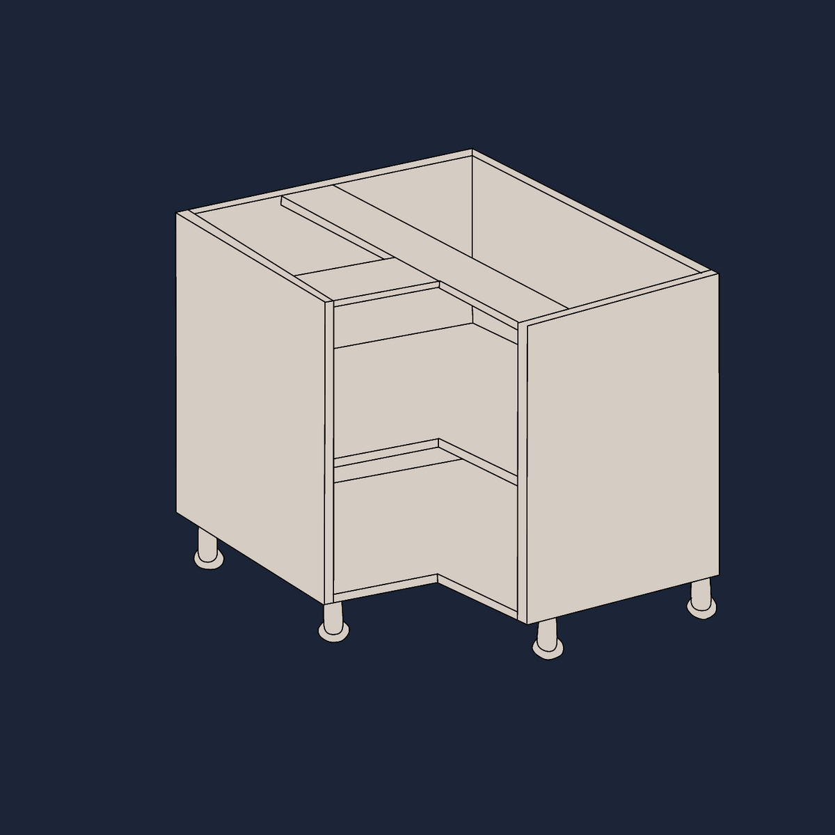 L-Shaped Corner Base Unit | 720mm – Aspin Collins